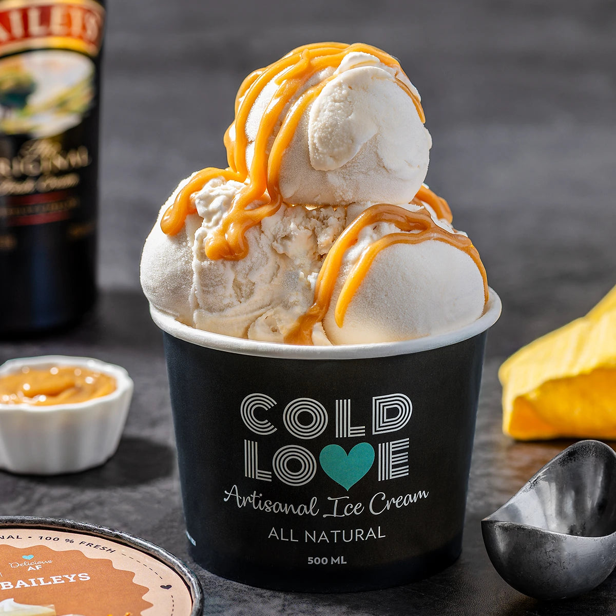 Boozy Baileys – Cold Love Ice Cream